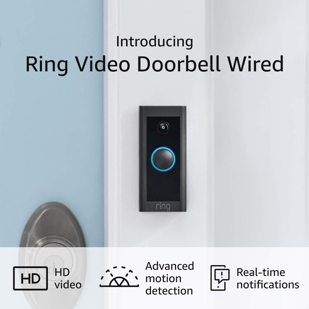 Certified Refurbished Ring Video Doorbell Wired β Convenient, essential features in a compact design (existing doorbell wiring required) - 2021 release
