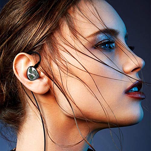 LTXHorde Earbud Wired Headset Soundproof Sweatproof Three Drive Unit Stereo Earbuds with Microphone Suitable for 3.5mm Audio Interface Devices (Electroplating Silver)