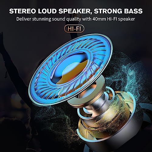 XGP Motorcycle Bluetooth Headset V5.2 with Music Sharing, 2-Way Motorcycle Helmet Bluetooth with IP67 Waterproof, Motorcycle Communication Systems with Hi-FI Speakers for ATV/Snowmobile/Ski,1 Pack