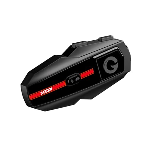 XGP Motorcycle Bluetooth Headset V5.2 with Music Sharing, 2-Way Motorcycle Helmet Bluetooth with IP67 Waterproof, Motorcycle Communication Systems with Hi-FI Speakers for ATV/Snowmobile/Ski,1 Pack
