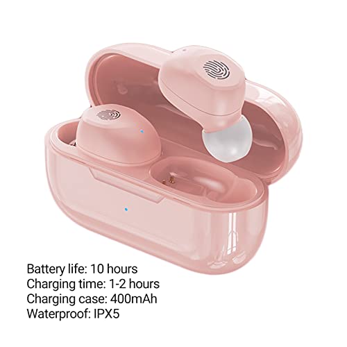 WskLinft Wireless Headset Automatic Pairing High Fidelity Bluetooth-compatible5.2 Sports Dynamic Ear Hook Earphone for Fitness Pink