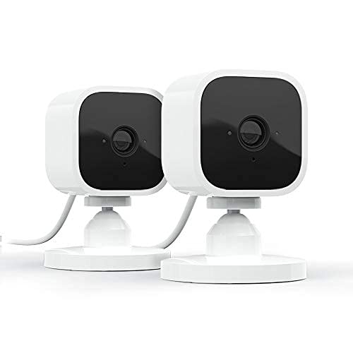 Certified Refurbished Blink Mini β Compact indoor plug-in smart security camera, 1080 HD video, night vision, motion detection, two-way audio, Works with Alexa β 2 cameras
