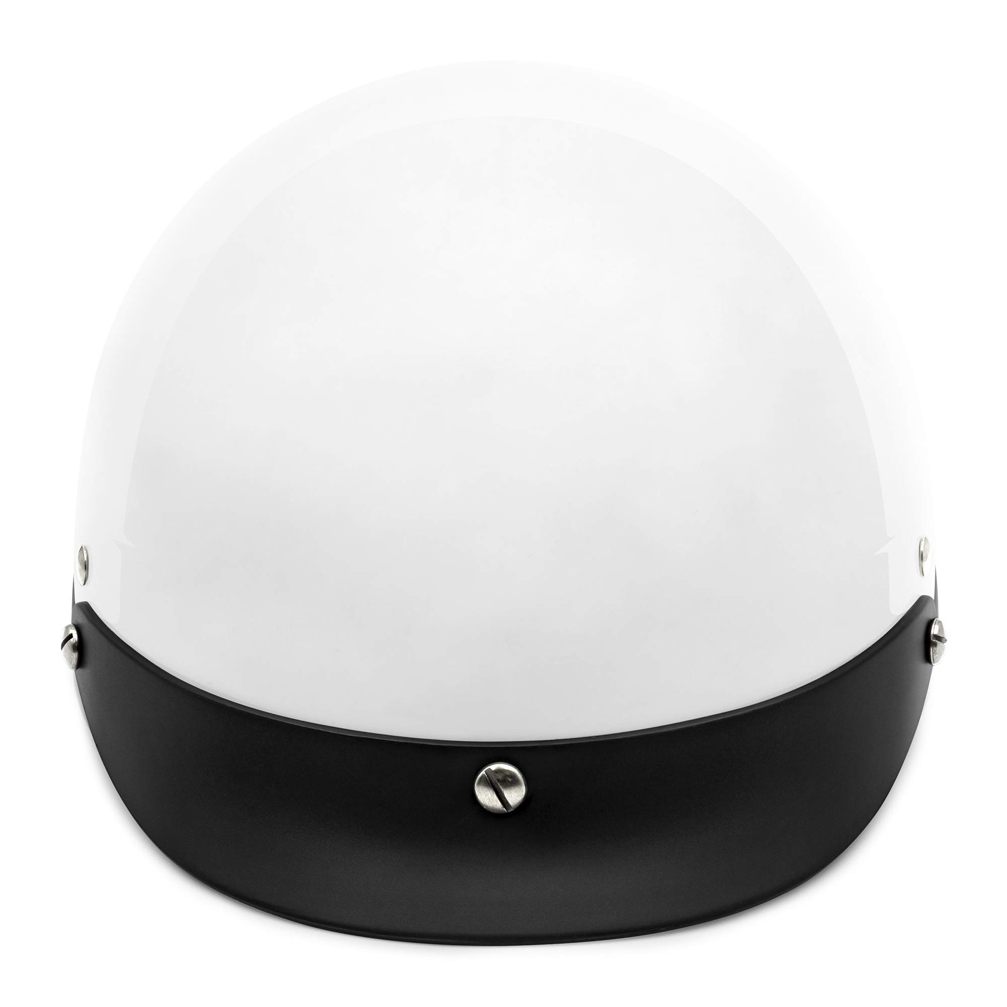 VCAN Cruiser Gloss White Motorcycle Half Helmet (Medium)