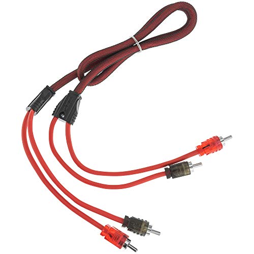 DS18 R20 RCA Ultra Flex Stereo Cable - 2-Male to 2-Male, Digital & Analogue, Supports (Amplifiers, AV Receivers, Hi-Fi) (3 Feet)