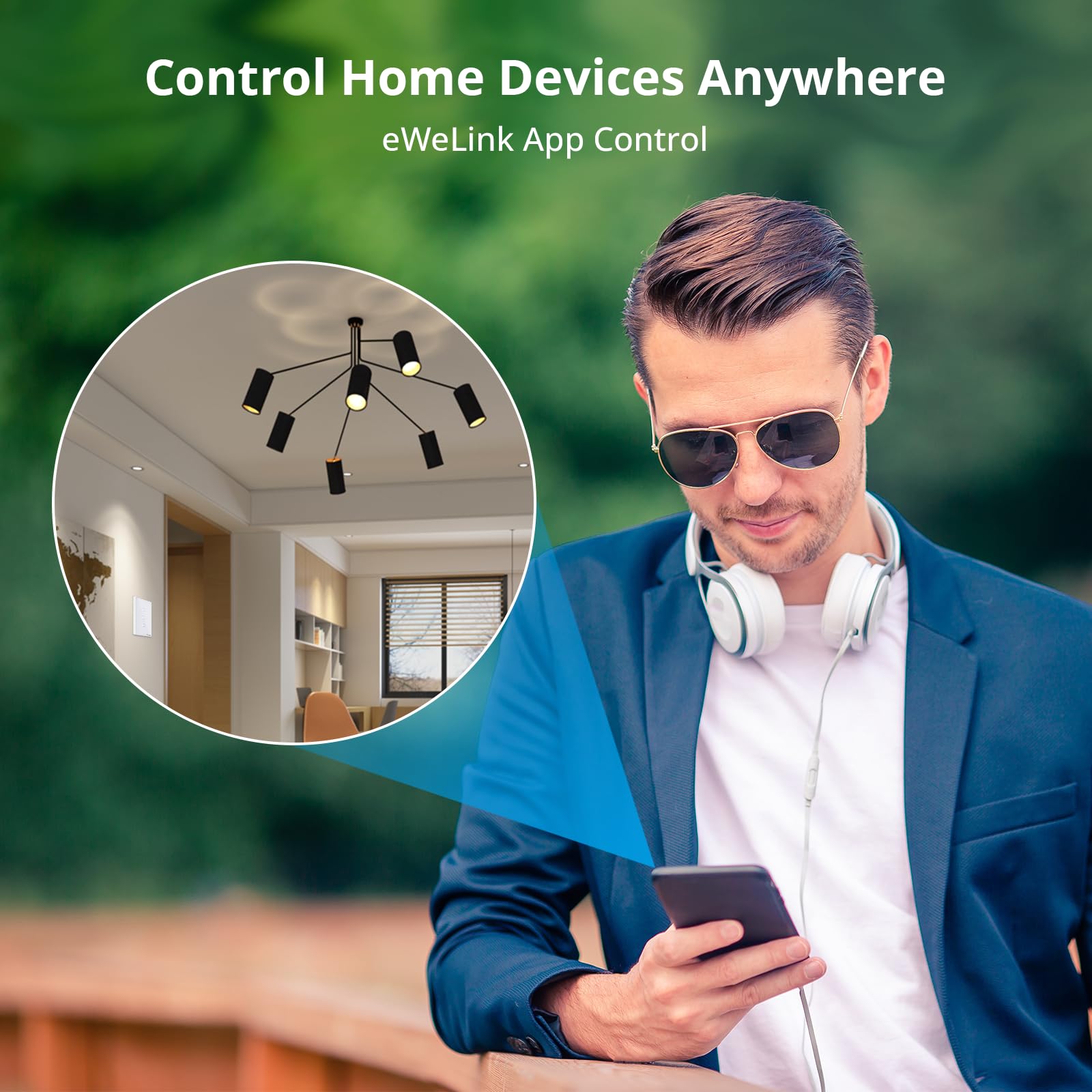 SONOFF Smart Light Switch,2.4GHz WiFi Touch Smart Wall Switch for Lights, Works with Alexa and Google Home, RF433 Remote Interruptor Inteligente, Neutral Wire Required, 3 Gang 1 Way TX T3 Black