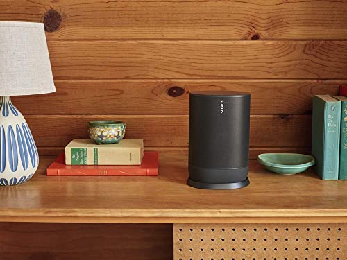 Sonos Move - Battery-powered Smart Speaker, Wi-Fi and Bluetooth with Alexa built-in - Black (Renewed)