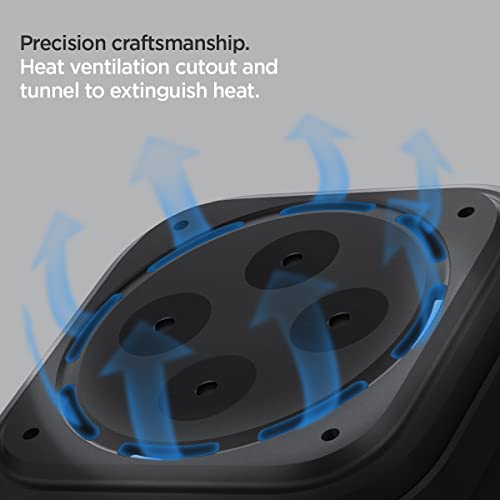 Spigen Silicone Fit Designed for Apple TV 4K 3rd Generation (2022) Model Overheating Prevention Wall and Television Mount - Black