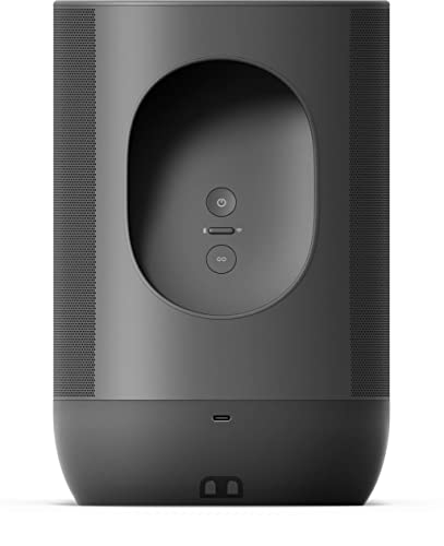 Sonos Move - Battery-powered Smart Speaker, Wi-Fi and Bluetooth with Alexa built-in - Black (Renewed)