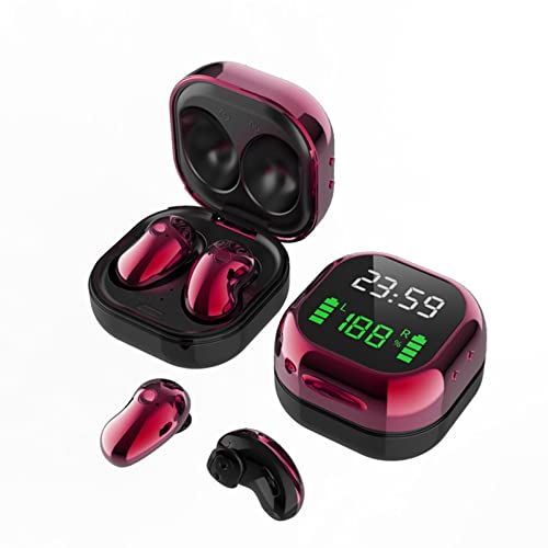 Digital Display Touch-Control Wireless Bluetooth Earbuds - Built-in Microphone Immersive Premium Sound in Ear Light-Weight Headphones with Charging Case for Office Outdoor Sport