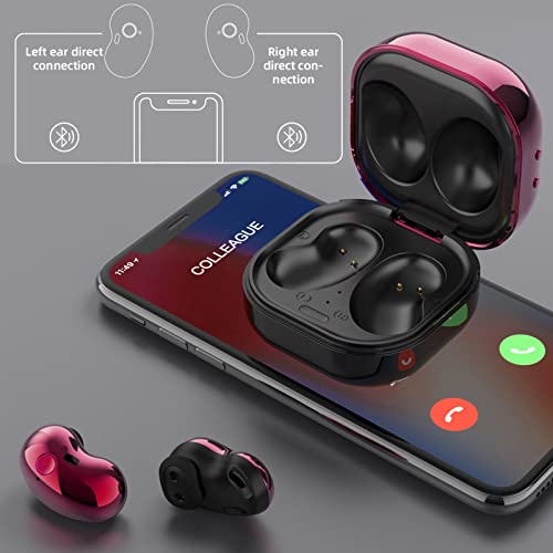 Digital Display Touch-Control Wireless Bluetooth Earbuds - Built-in Microphone Immersive Premium Sound in Ear Light-Weight Headphones with Charging Case for Office Outdoor Sport