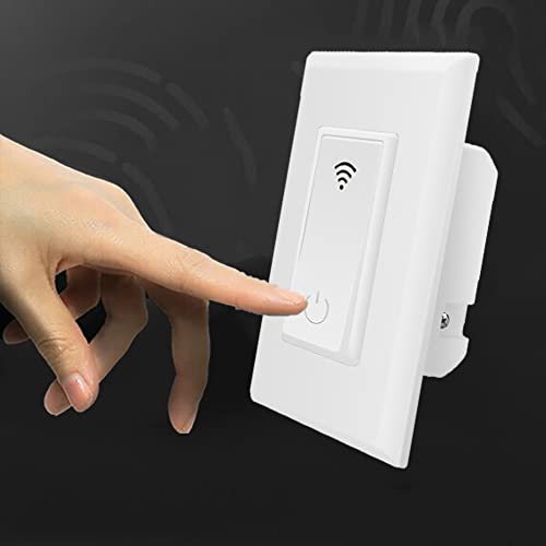 Smart Light Switch,Jinvoo WiFi Smart Wall Light Switch,Voice Control and Timing Function,No Hub Hequired,Easy and Safe Installation Compatible with Alexa and Google.(2 Pack)