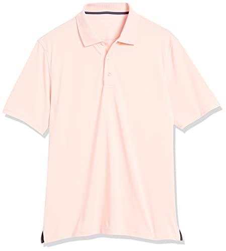 Amazon Essentials Men's Regular-Fit Quick-Dry Golf Polo Shirt - Discontinued Colors, Pink, Large