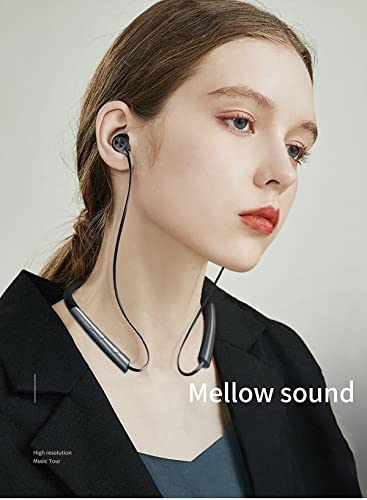 IKXO Neckband Bluetooth Headphones Noise Cancelling Headset with Mic Wireless Earbuds 5.0 CVC 8.0 Waterproof Sport Earphones for Running Driving Working Compatible