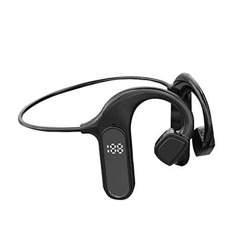 Bluetooth 5.2 Sports Wireless Open Ear Headphones - Built-in Mic Support SD Card Digital Display Stereo Long-Lasting Sport Earphone for Office Outdoor Workouts Running Cycling