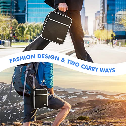 Lunch Box Insulated Lunch Bag - Durable Small Lunch Bag Reusable Adults Tote Bag Lunch Box for Adult Men Women (Black with White)