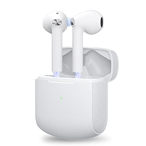 True Wireless Earbuds Bluetooth Earphones with Charging Case, Ipx5 Waterproof Ear Buds Wireless Bluetooth Earbuds Clear Call Built in Mic, 24 Hrs Compatible for iPhone Android Deep Bass Earbuds