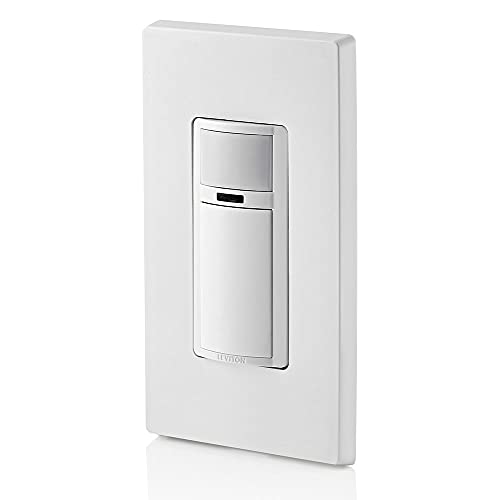 Leviton DOS02-LW Decora Motion Sensor In-Wall Switch, Auto-On, 2A, Single Pole, White