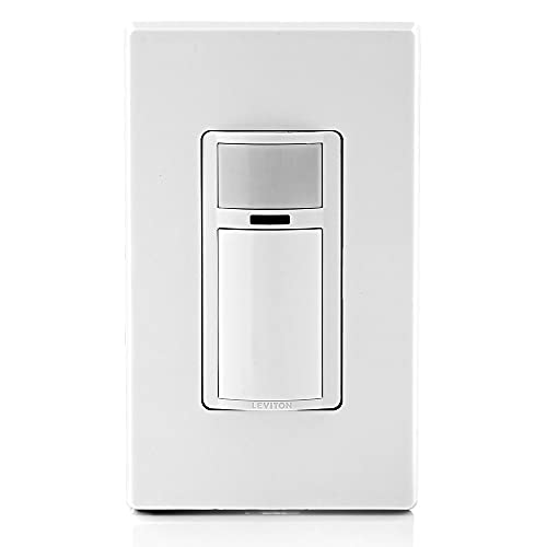 Leviton DOS02-LW Decora Motion Sensor In-Wall Switch, Auto-On, 2A, Single Pole, White