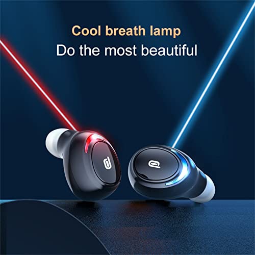 Qiopertar M-U8 Bluetooth 5.0 Headset Wireless Earphones Mini Earbuds Stereo Waterproof Headphones with Microphone in-Ear Deep Bass Sound Earbuds Earphones for Android iOS Sport