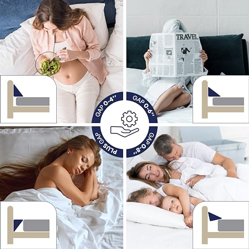 EPHEDORA Triangle Bed Wedge Pillow for Headboard Gap (0-8") - Fills The Gap Between Mattress and Headboard - Bed Gap Filler Twin Size