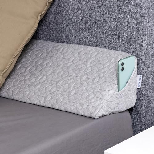 EPHEDORA Triangle Bed Wedge Pillow for Headboard Gap (0-8") - Fills The Gap Between Mattress and Headboard - Bed Gap Filler Twin Size
