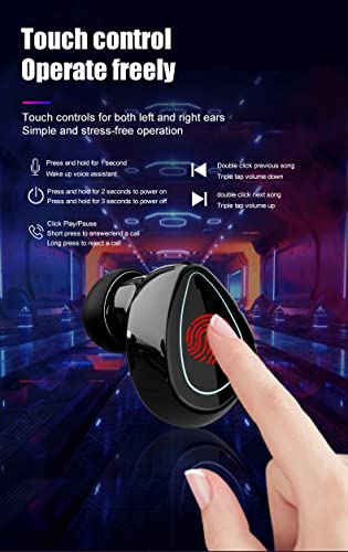 Wireless Earbuds, Bluetooth 5.2 Earbuds 140H Playtime Bluetooth Headphones HD Stereo Noise Cancelling Wireless Earphones in Ear with Mic, USB-C Charging Case, IP7 Waterproof Headset for Sports