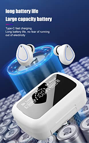 Wireless Earbuds, Bluetooth 5.2 Earbuds 140H Playtime Bluetooth Headphones HD Stereo Noise Cancelling Wireless Earphones in Ear with Mic, USB-C Charging Case, IP7 Waterproof Headset for Sports