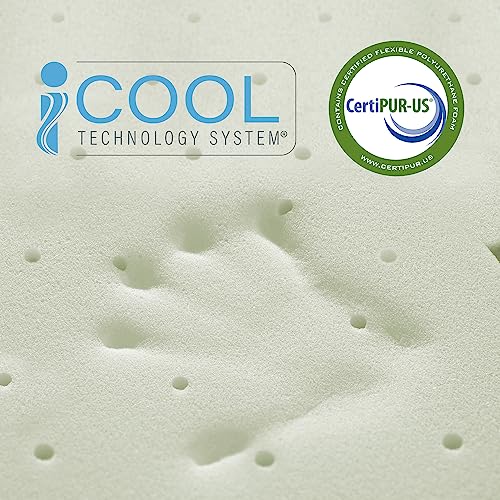 BioPEDIC 8 Inch Green Tea Infused Medium Plush Memory Foam Mattress in a Box - Fiberglass Free - Breathable Cooling Mattress - Twin XL
