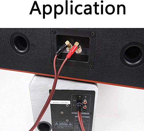 Banana Plug to RCA Speaker Cable,Speaker Wire RCA Male to Banana Plugs(2banana) 4N OFC HiFi Speaker Wire for Subwoofer Loudspeaker - 2m