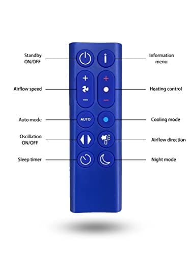 Replacement Remote Control for HP04 HP05 Dyson Pure Hot + Cool Purifying Fan Air Purifier/Heater