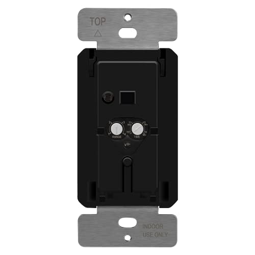 TOPGREENER Motion Sensor Switch, Ambient Light Level Detector, Neutral Required, 150W LED/CFL, Occupancy & Vacancy Modes, Single Pole (Not for 3-Way), TDOS5-M-W, White
