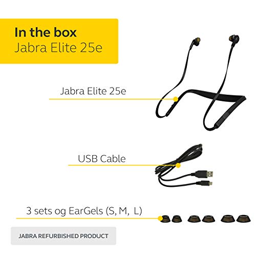 Jabra Elite 25e Silver Wireless Earbuds (Renewed)