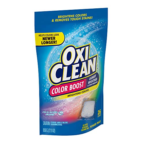 OxiClean Color Boost Laundry Brightener and Stain Remover Power Paks, 26 Count