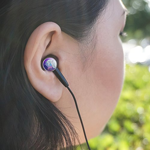 GRAPHICS & MORE Majestic Unicorn Pink Purple Blue Novelty in-Ear Earbud Headphones