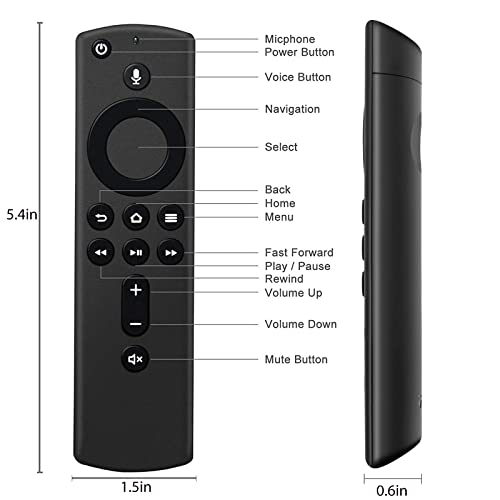 Remote Replacement 2nd Gen L5B83H Fit for Amazon Fire TV Stick 4K, Fire TV Cube 1st Gen 2nd Gen, Fire TV Stick 2nd Gen, Fire TV 3rd Gen, Pendant Design with Voice Search
