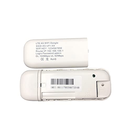 AZURAOKEY 4G LTE Wireless USB Dongle 150Mbps Modem Stick WiFi Adapter 4G Card Router with SIM Card Slot Car Hotspot Pocket Mobile WiFi (White)