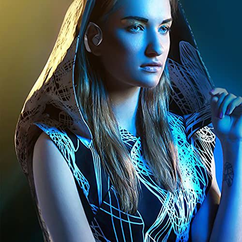 Nsxcdh Bone-Conduction Headphones, Wireless Bluetooth 5.2 Open-Ear Bluetooth Sport Headset Sweat Resistant Stereo Earbuds Wireless Earphone Built-in Mic for Sports, Running