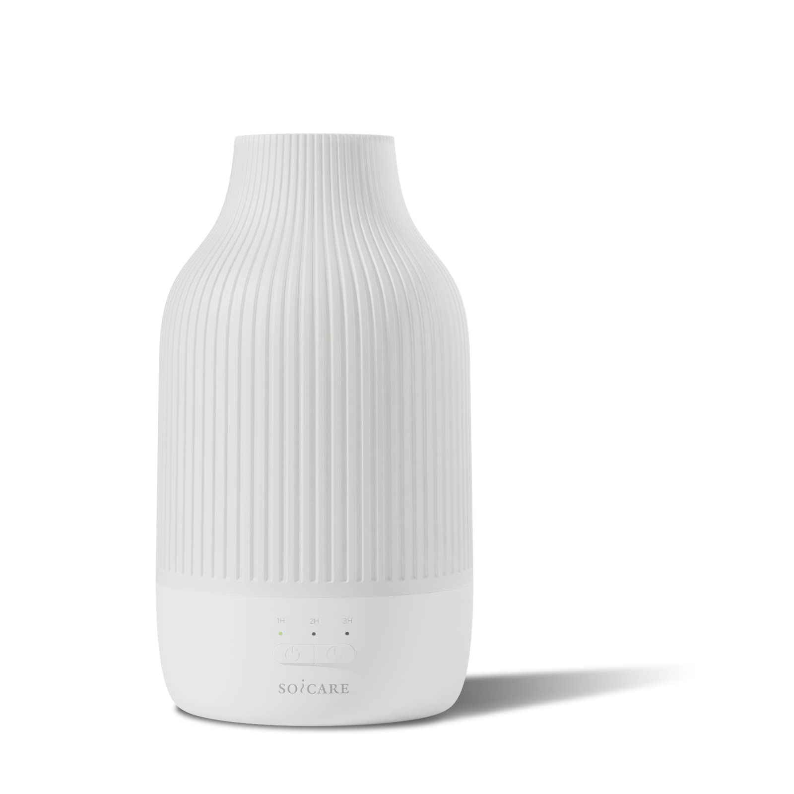 SOICARE Cordless Rechargeable Diffuser, Battery Operated Mini Portable Wireless Diffuser for Essential Oils, 80ML Small USB Essential Oil Diffuser with Warm Light (White)