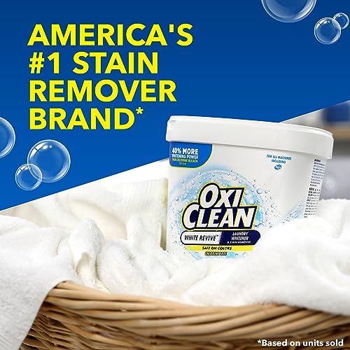 OxiClean White Revive Laundry Whitener and Stain Remover Powder, 3 lb