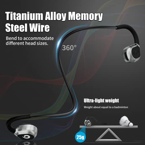 idudu Bone Conduction Headphones Bluetooth Open Ear Sport Headphones Wireless Earphones for Cycling & Running Workout