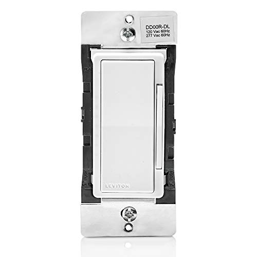 Leviton DD00R-DLZ Dual Voltage 120/277VAC, 60Hz Decora Companion Dimmer for multi-location dimming, White, Ivory, Light Almond
