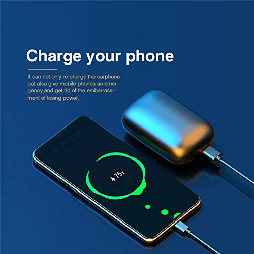 MOHALIKO S19 Bone Conduction Headphones, Open Ear Headset with 1800mAh Charging Box TWS Bluetooth 5.0 Handsfree Wireless Earphones Sport Earbuds Khaki