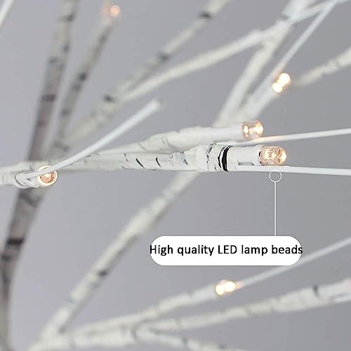 AAMNA White Birch Tree Floor Lamps for Living Room Modern Led Christmas Simulation Tree Standing Lights Living Room Bedside Bedroom Romantic Decoration