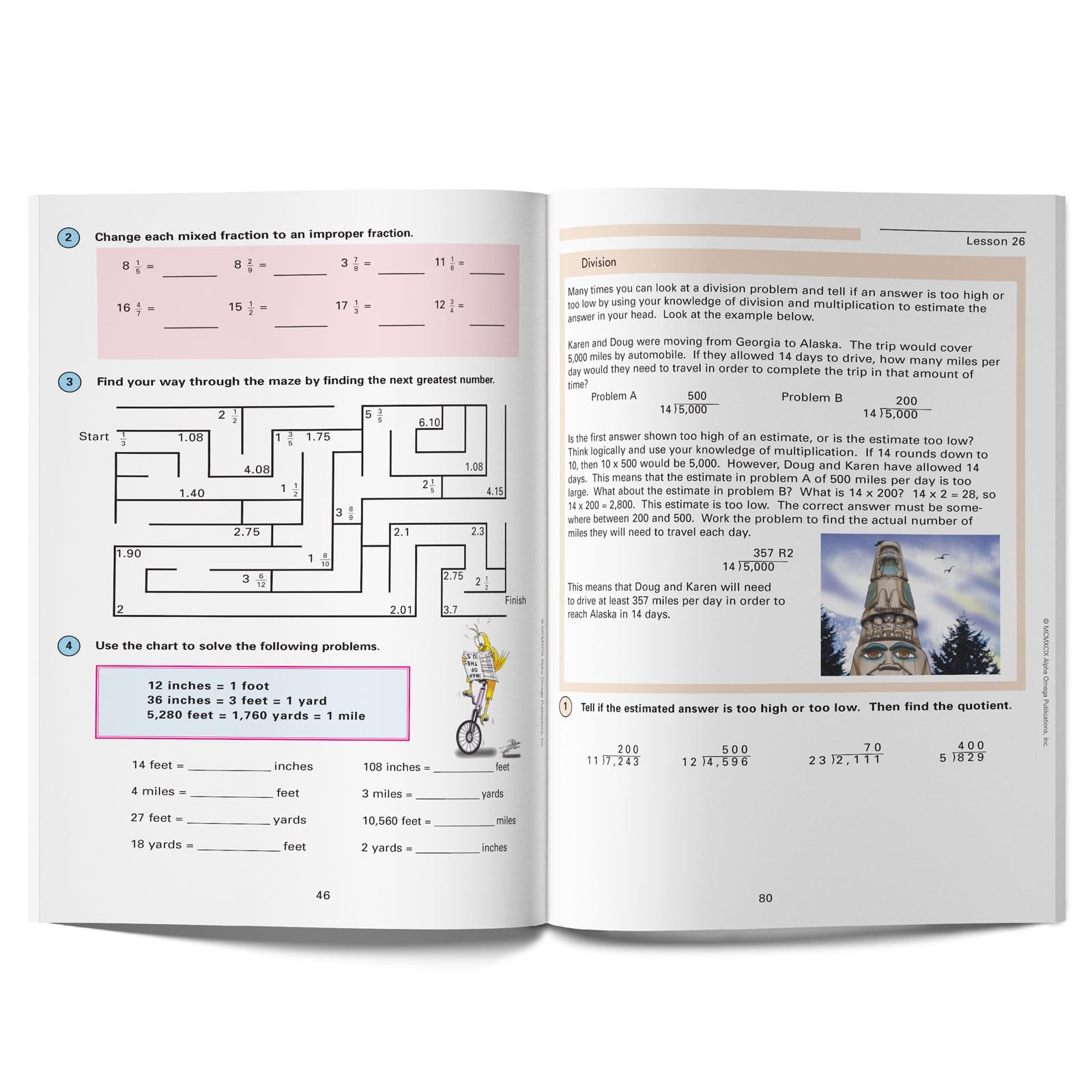 Horizons 6th Grade Math Student Book 1 (Lifepac)