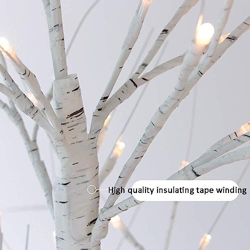 AAMNA White Birch Tree Floor Lamps for Living Room Modern Led Christmas Simulation Tree Standing Lights Living Room Bedside Bedroom Romantic Decoration