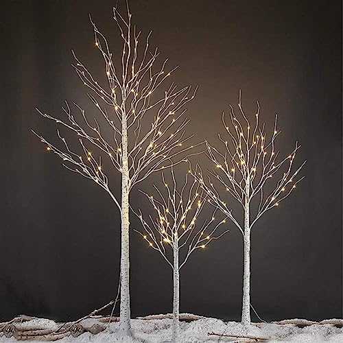 AAMNA White Birch Tree Floor Lamps for Living Room Modern Led Christmas Simulation Tree Standing Lights Living Room Bedside Bedroom Romantic Decoration