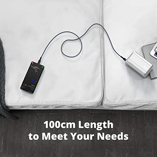 Zendure USB C to USB C Cable 100W PD Fast Charge Ultra Strong Durable Data Transfer Type C Charging Cable for Galaxy S20, iPad Mini 6, iPad Air 4, MacBook Pro 2021, Switch, Pixel, LG, 100cm, Black
