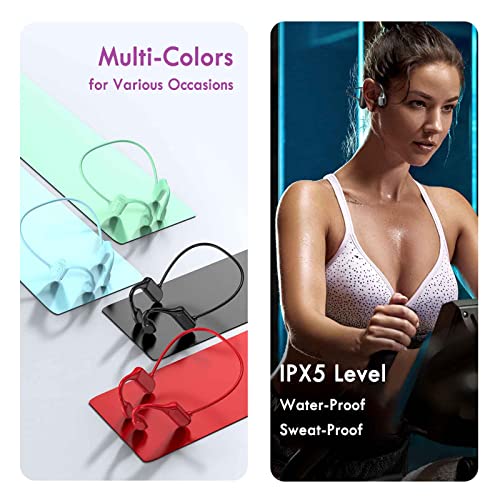 PUGGA Averi⢠- Bone Conduction Headphones, Open-Ear Bone Conduction Wireless Earphones IPX5 Waterproof, Sport Headphones Sweatproof for Running and Workouts (Blue)