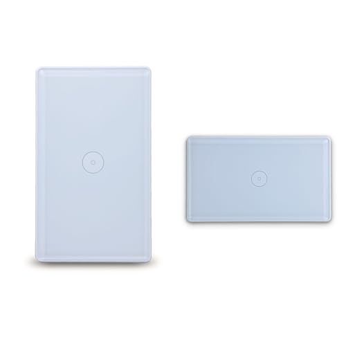 WiFi Smart Light Touch Wall Switch Works with Alexa and Google Home Neutral Wire Required, No Gateway Required. Connect to The Smart Life Tuya App.Us Standard Electrical Light Switches (1 Gang White)