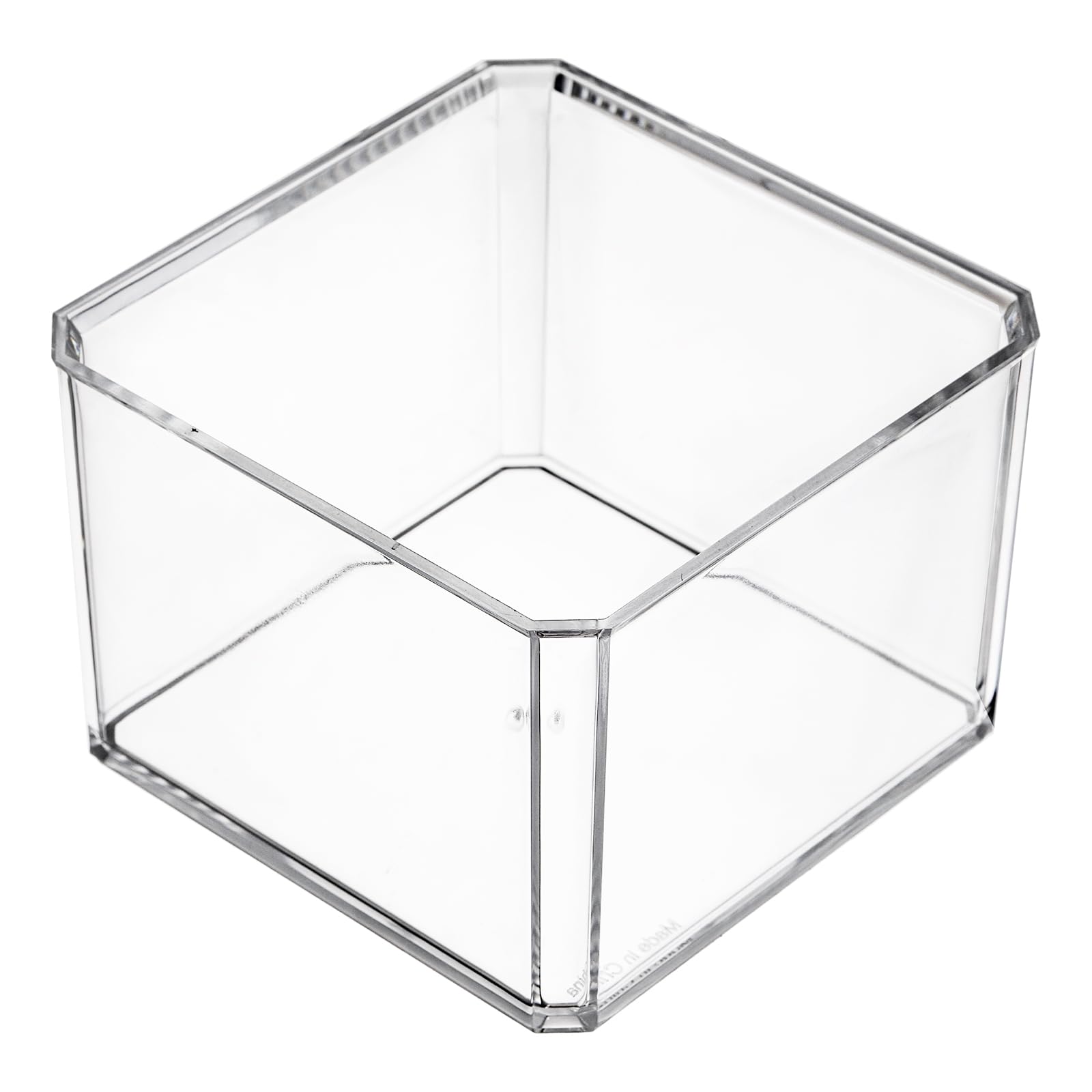 Hiceeden 9 Pieces Square Hair Accessories Organizer with Lid, Stackable Acrylic Bathroom Containers Cotton Ball Pad Qtip Holder, Clear Hair Tie Organizer Storage for Girls Bow Headband Jewelry
